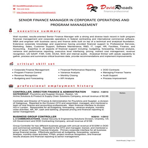 David Rhoads Resume | PDF