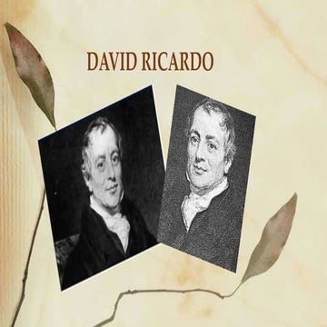 Economist, David Ricardo's Works | PPTX