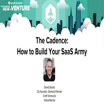 The Cadence: Building Your SaaS Army with Craft Ventures | PPTX