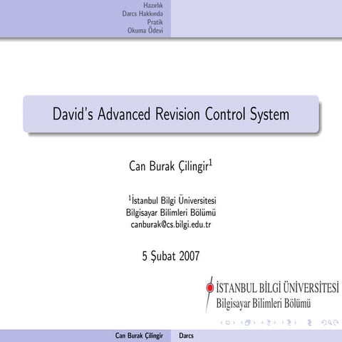 David's Advanced Revision Control System | PPT