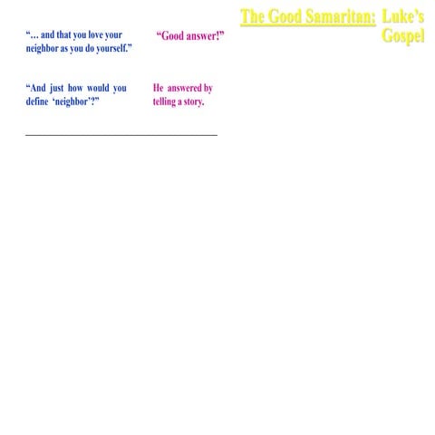 Good Samaritan parable to illustrate story elementspresentation.ppt ...