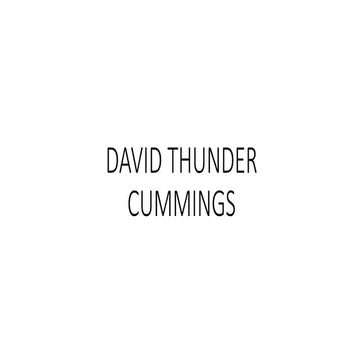 David Thunder Cummings | PPT