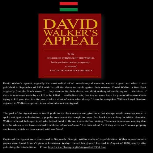 David Walker's Appeal, 1829 | PDF | Christianity | Religion & Spirituality