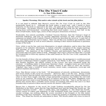 THE DA VINCI CODE | PDF