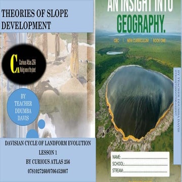 Davisian cycle of landform evolution by Tr DDUMBA DAVIS APRODUCT OF ...