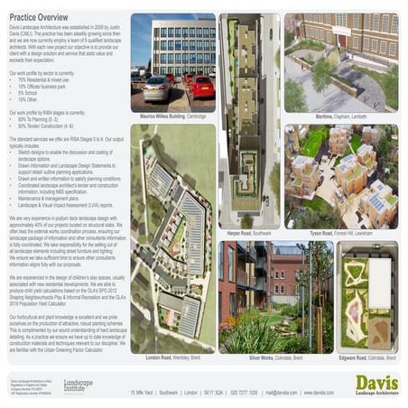 Davis Landscape Architecture - Overview 2020 | PDF