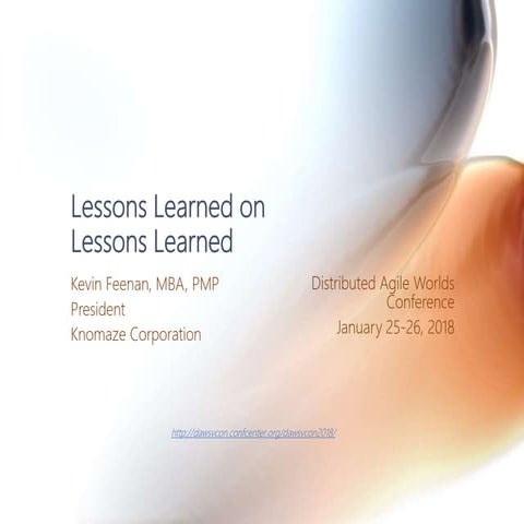 Lessons Learned on Lessons Learned | PPT