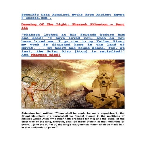 Dawning of the light pharaoh akhnaton – part iii. | DOCX