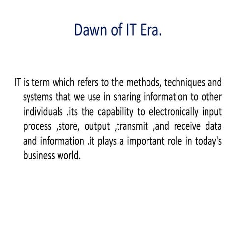 Evolution-of-Information-Technology | PDF