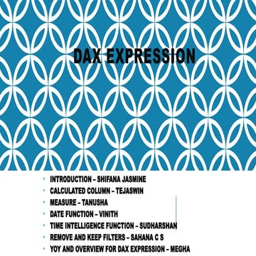 Comprehensive Guide to DAX Expressions in Power BI for Data Analysis | PPTX