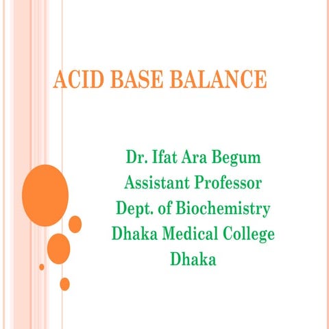 acid base balance: part 1 | PPT