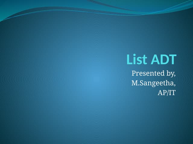 Abstract data types | PPT