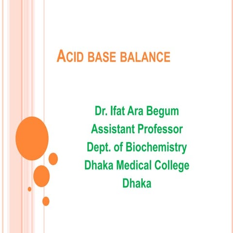 Acid base balance. part 3 ppt | PPTX