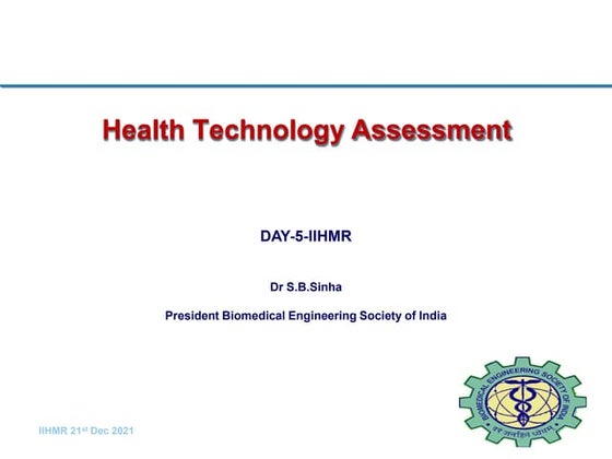 Health Technology Assessment (HTA): a tool for evidence-informed ...