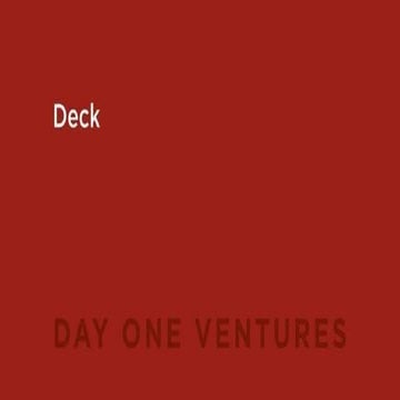 Day One Ventures Pitch Deck | PDF