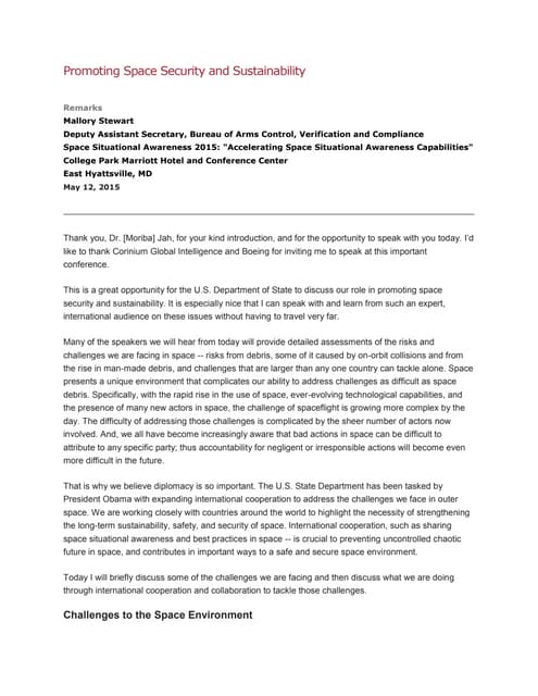 Space Situational Awareness Forum - APPLIED DEFENSE SOLUTIONS ...