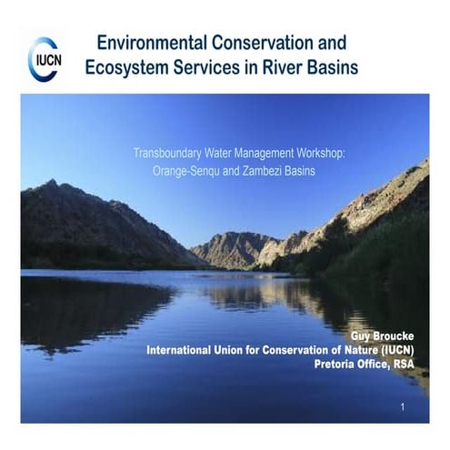 Environmental Conservation and Ecosystem Services in River Basins | PPT