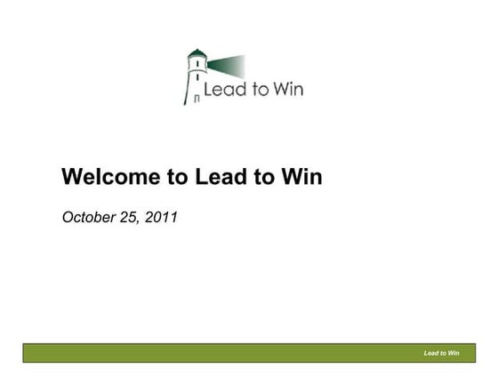 Lead To Win presentations