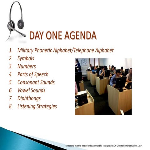 Introduction to Call Center Language Training Day 1 | PPTX