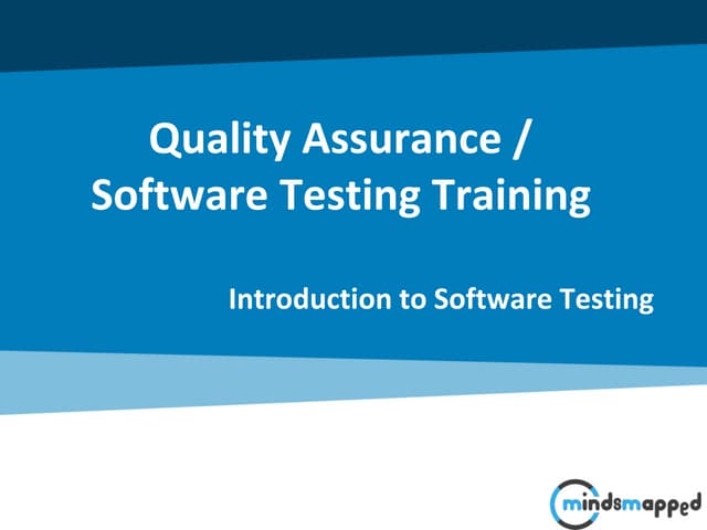 Introduction to Software Testing - Part 1 | PPTX