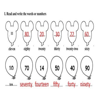 Numbers worksheet for grade 2. from 1 to 100 | PPTX