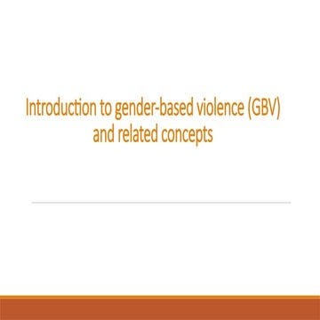 GENDER_BASED VIOLENCE POWERPOINT PRESENTATION | PPTX