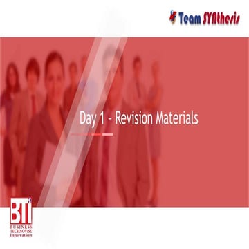 Day 1 revision | PPT