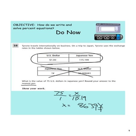 Day 11 percent equations | PDF