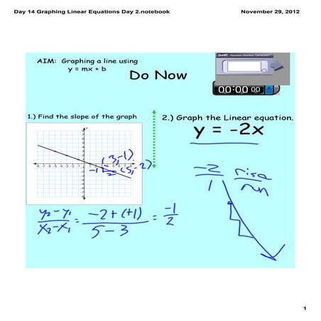 Day 14 graphing linear equations day 2 | PDF