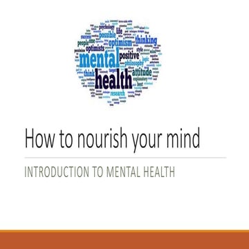 Introduction to mental health | PPTX
