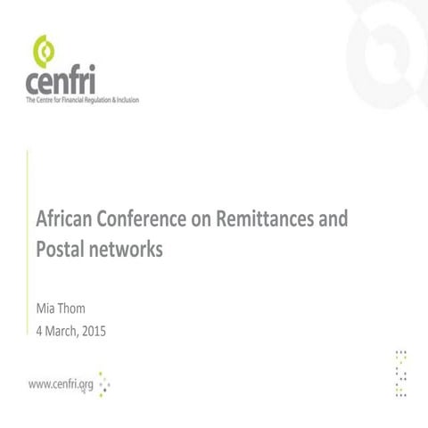 CENFRI Surveys | PPT