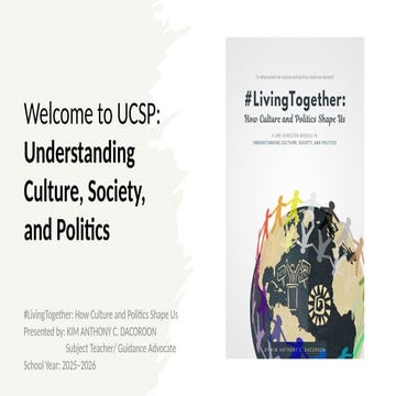 nATURE of Understanding Culture, Society, and Politics | PPTX