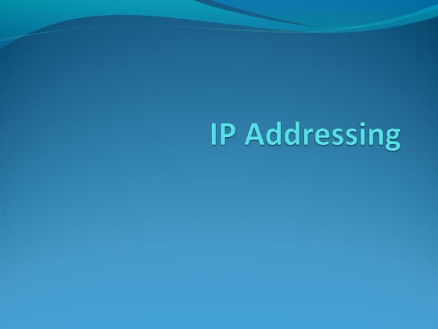 Ip address presentation | PPTX