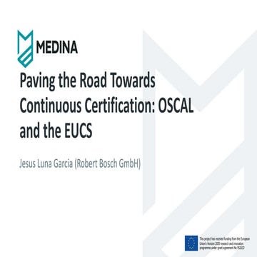 Day2.2 Paving the Road Towards Continuous Certification: OSCAL and the ...