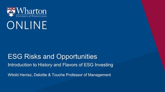 ESG Explained - Introduction | PDF