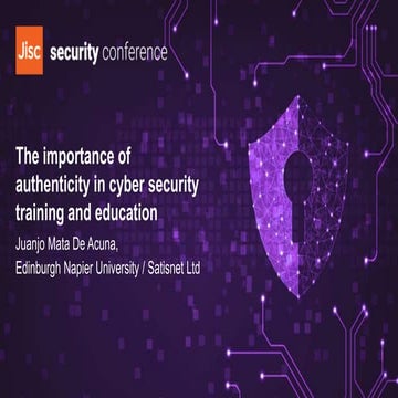 The importance of authenticity in cyber security training and education ...