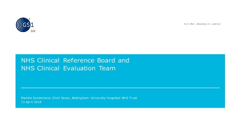 NHS Clinical Reference Board and NHS Clinical Evaluation Team