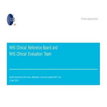 NHS Clinical Reference Board and NHS Clinical Evaluation Team | PPT