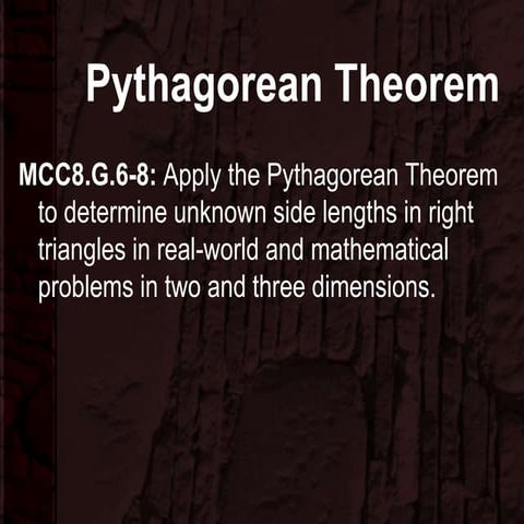 Day 2 - Unit 3 - Work Period - Pythagorean Theorem PowerPoint ...