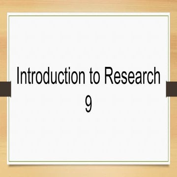 Introduction to Research Methods in the Social Services 09 | PPT