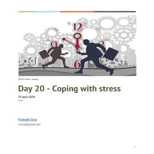 Day 20 coping with stress | PDF | Mental Health | Diseases and Conditions