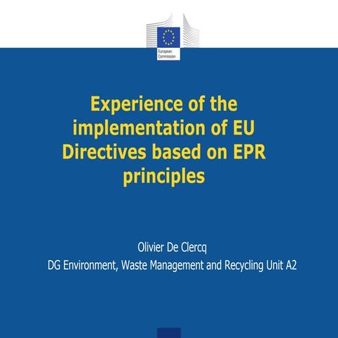 EaP GREEN: Experience of the implementation of EU Directives based on EPR principles | PPT