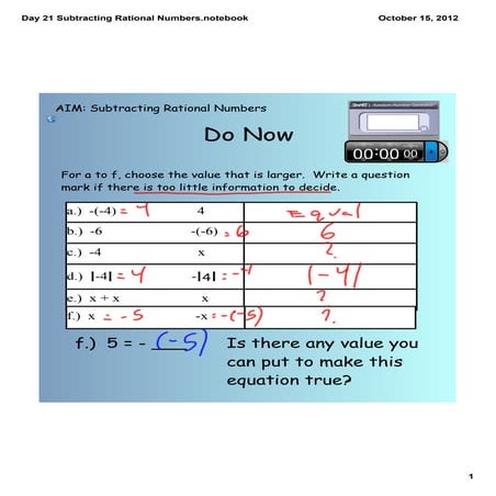 Day 24 dividing rational numbers | PDF