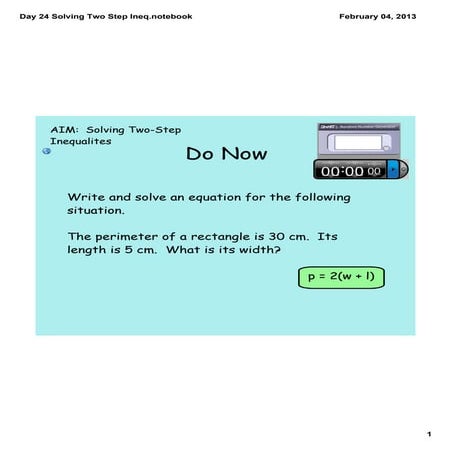 Day 24 solving two step ineq | PDF