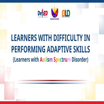 Day 2_Learners with Difficulty in Performing Adaptive Skills | PPTX