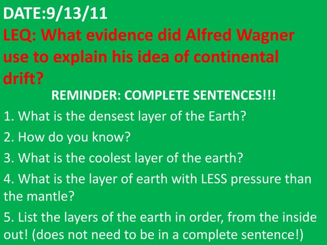 Continental drift theory evidences Activity sheet | DOCX | Geology ...