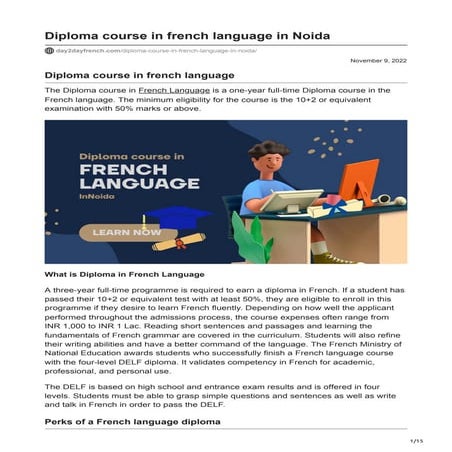 Levels in french language courses | PDF