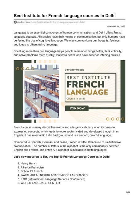 Best French language center in Qatar | PDF