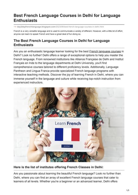 Let Your Child Embark on a French Adventure with OAKLearning Center's ...