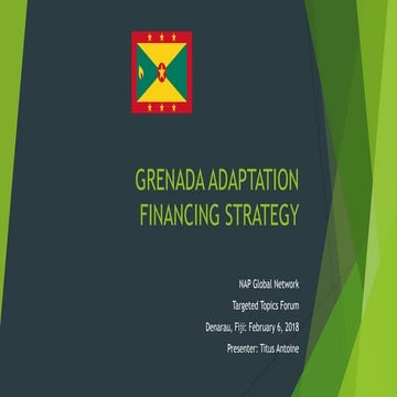 Grenada Adaptation Financing Strategy | Titus Antoine, Government of ...